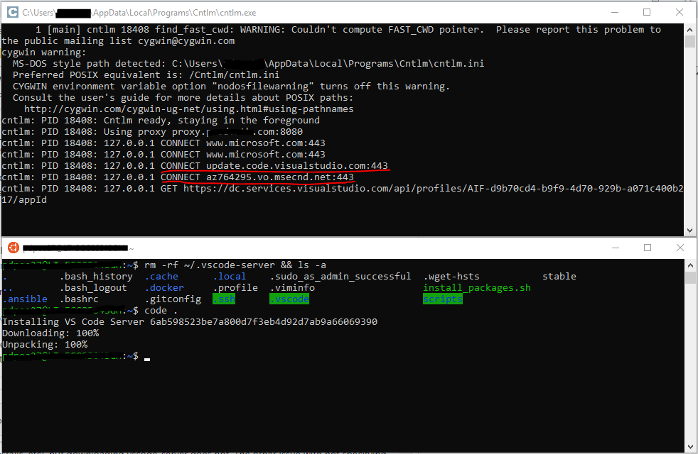 'Remote-WSL: New Window' does not work behind company proxy · Issue #1611 · microsoft/vscode ...