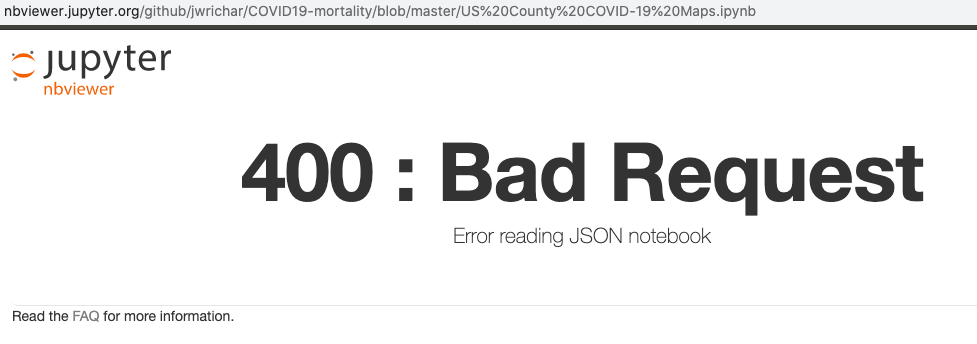 400 error on valid github notebook · Issue #915 · jupyter/nbviewer · GitHub