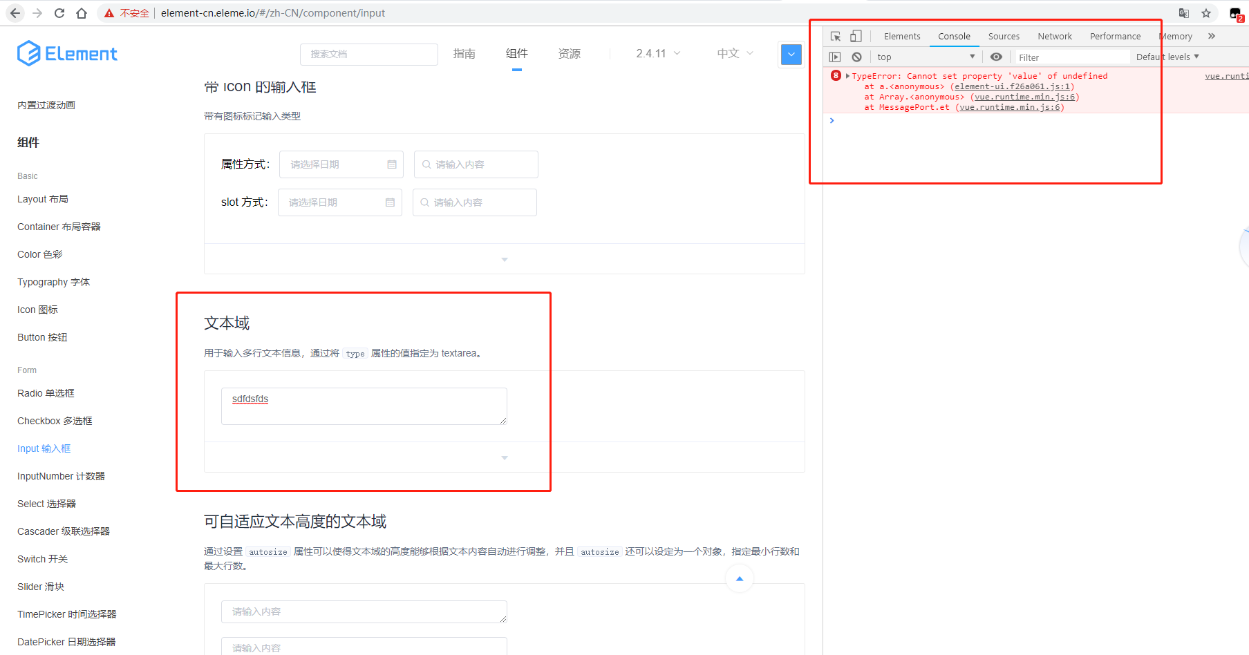Bug Report Uses Textarea To Report Exceptions When Entering · Issue 