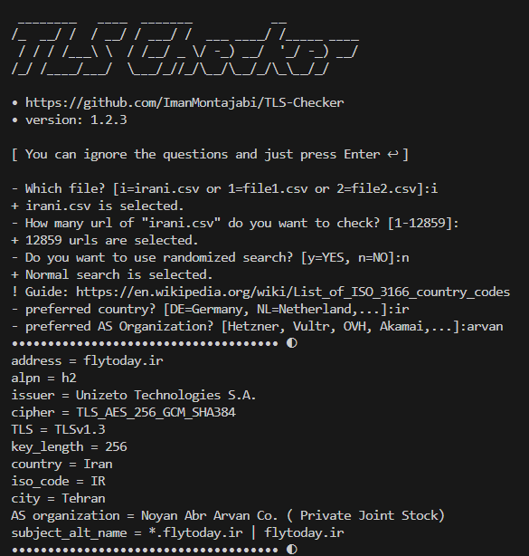 GitHub - victorgeel/TLS-CheckerMod: TLS server scanner for xtls-reality and singbox Modified