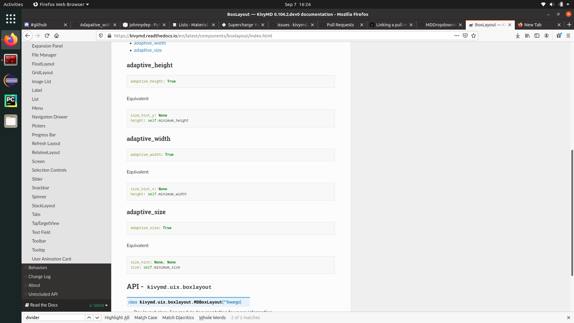 Adapative_width definition on BoxLayout, GridLayout, StackLayout incorrect · Issue #507 · kivymd ...