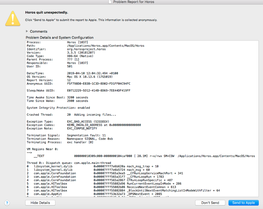 Horos quit unexpectedly · Issue #477 · horosproject/horos · GitHub