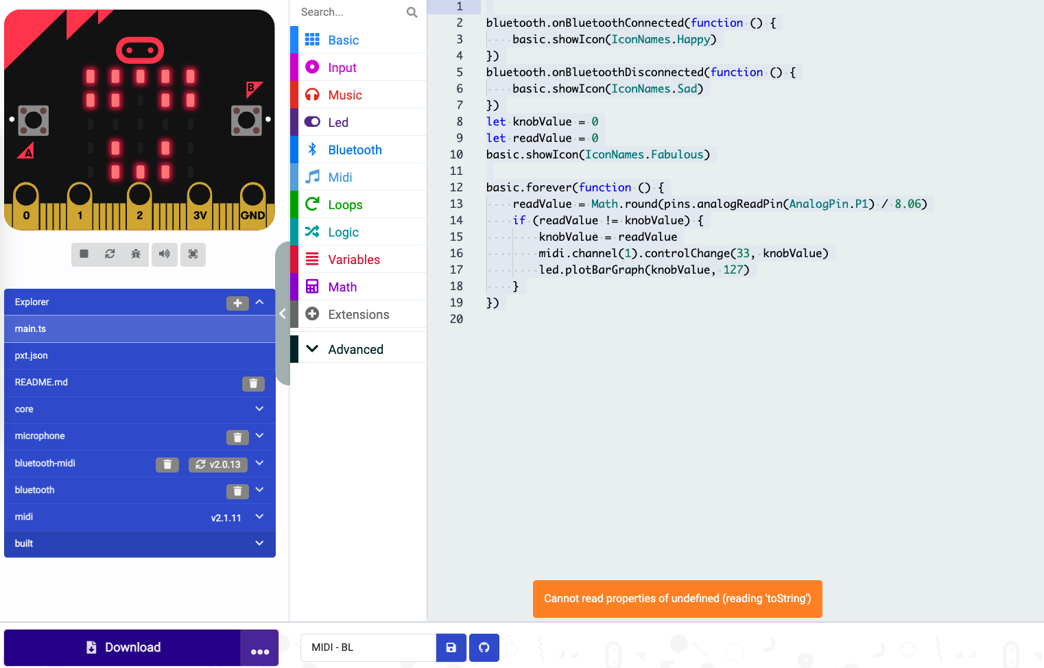 the package seems to not be compatible with the makeCode compiler · Issue #15 · microsoft/pxt ...