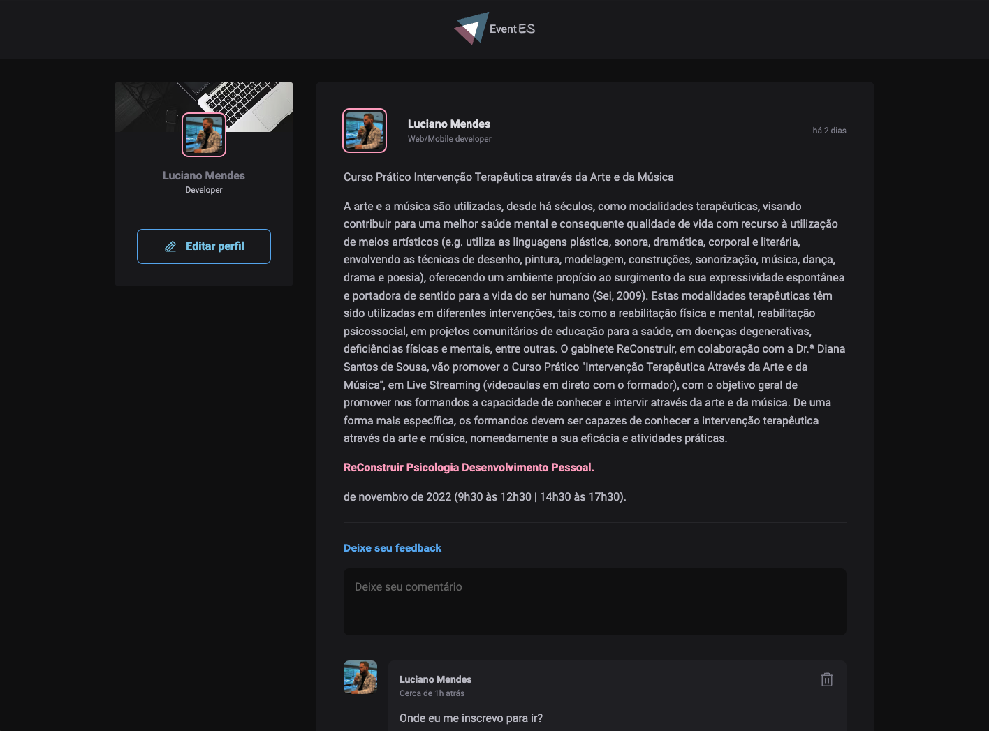 GitHub - auadmendes/eventos