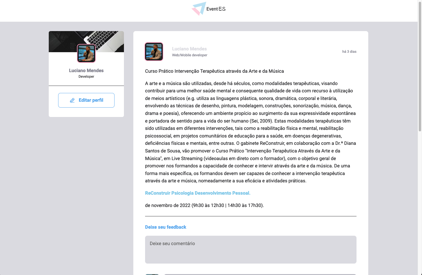 GitHub - auadmendes/eventos