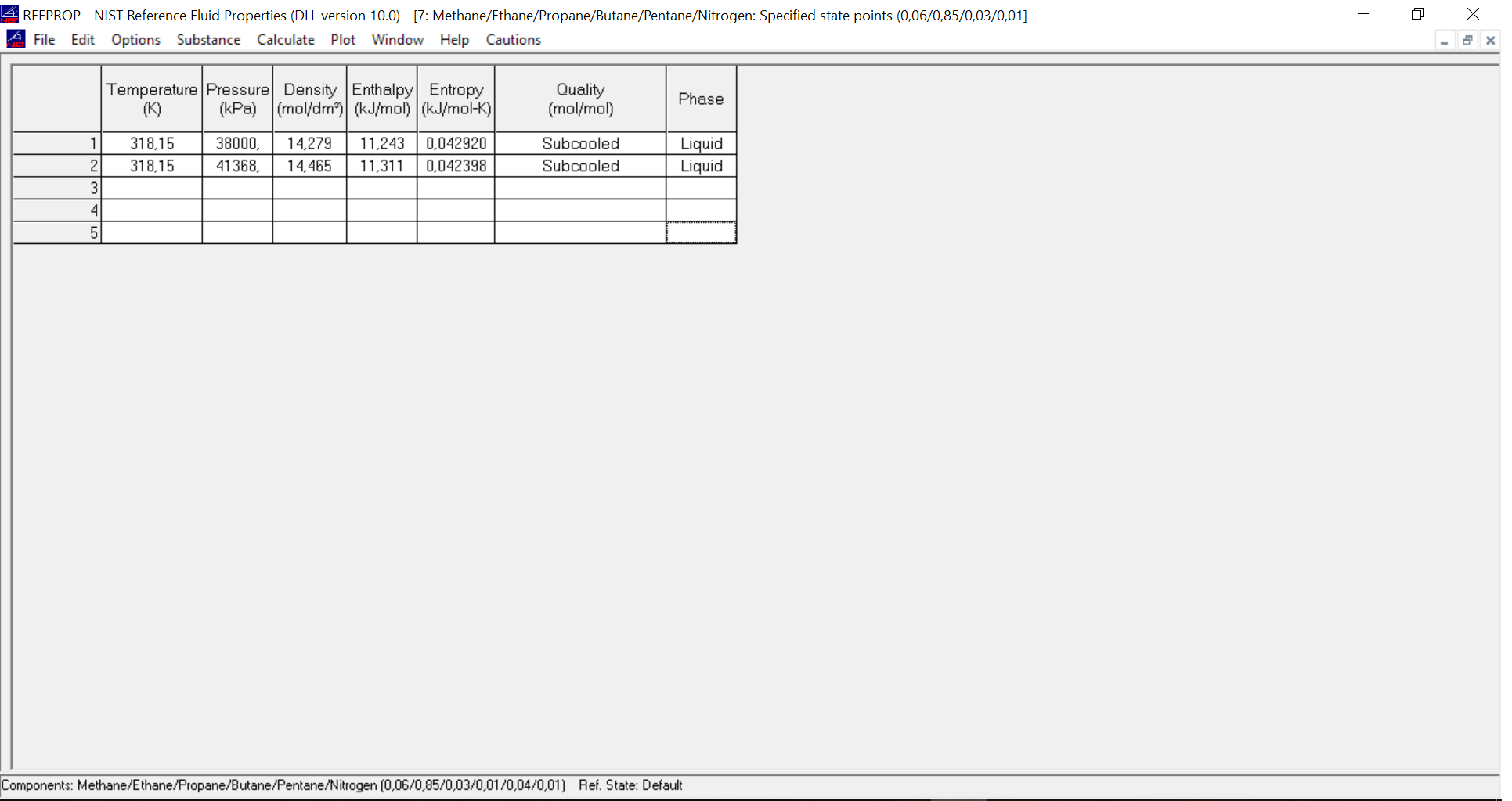 Inconsistent results between ABFLSHdll, REFPROPdll and REFPROP 10.0 GUI · Issue #358 · usnistgov ...