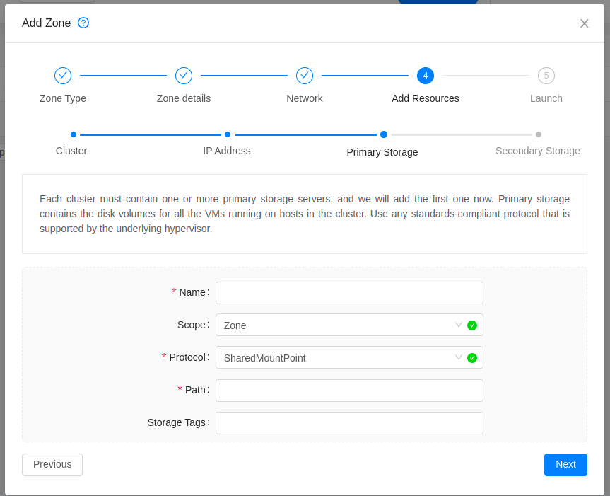 UI: Add zone wizard missing provider for primary storage · Issue #6088 · apache/cloudstack · GitHub