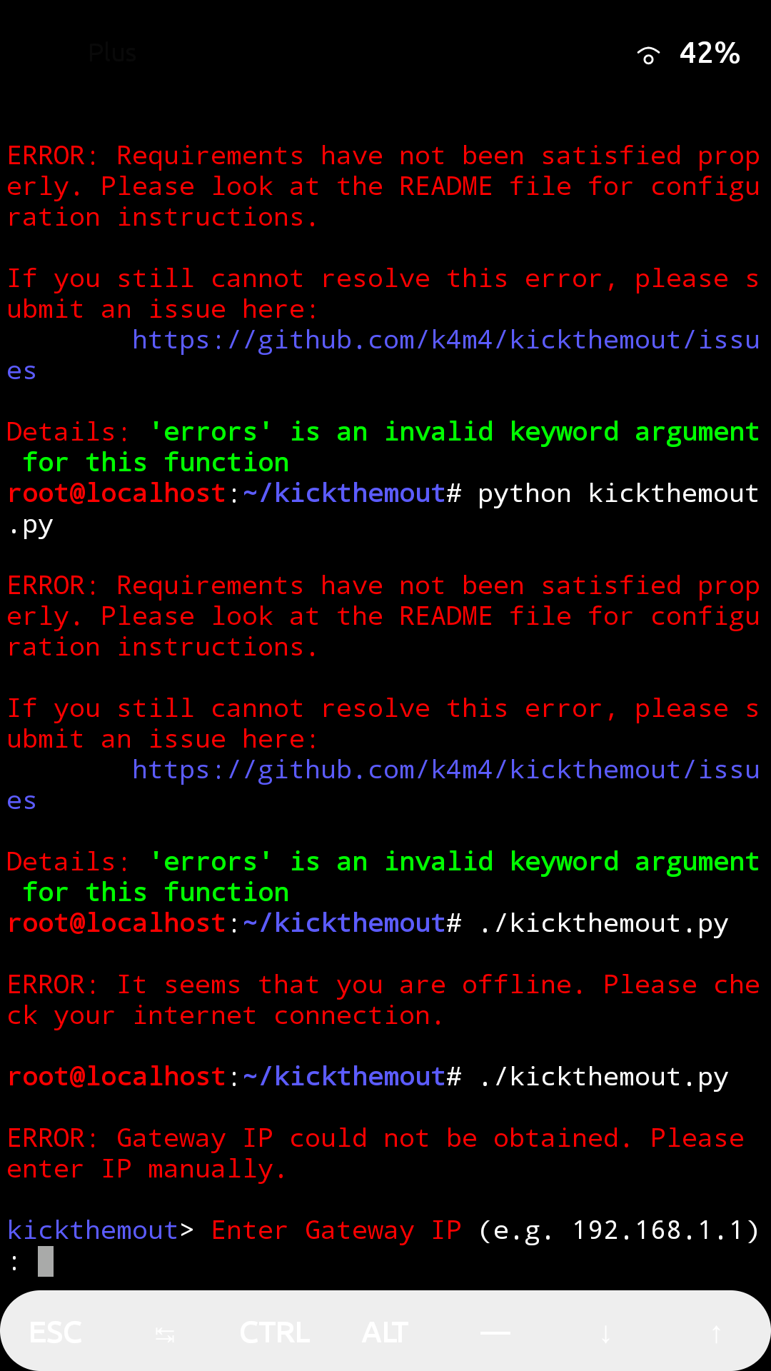 Kali/termux issue · Issue #416 · k4m4/kickthemout · GitHub