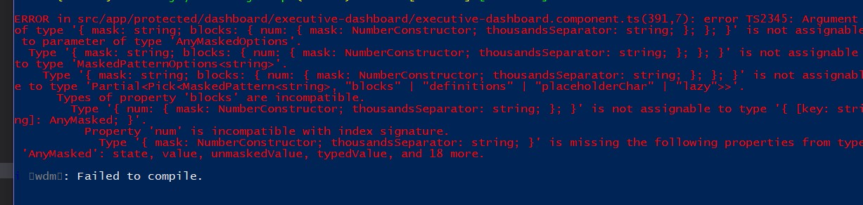 Unable to use nested blocks (masking) [Angular 7] [TypeScript 3 ...