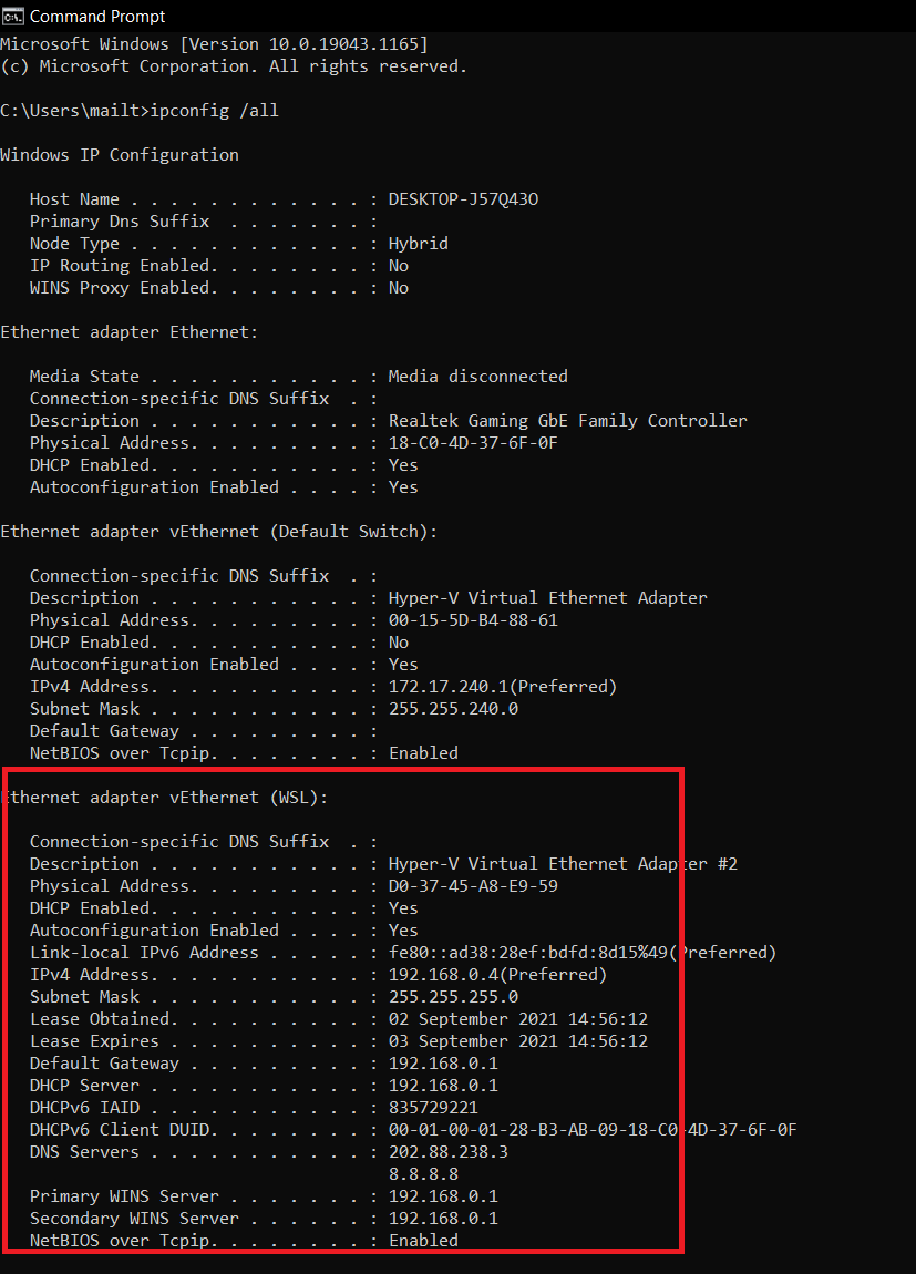Can not connect to internet in WSL 2 · Issue #4275 · microsoft/WSL · GitHub