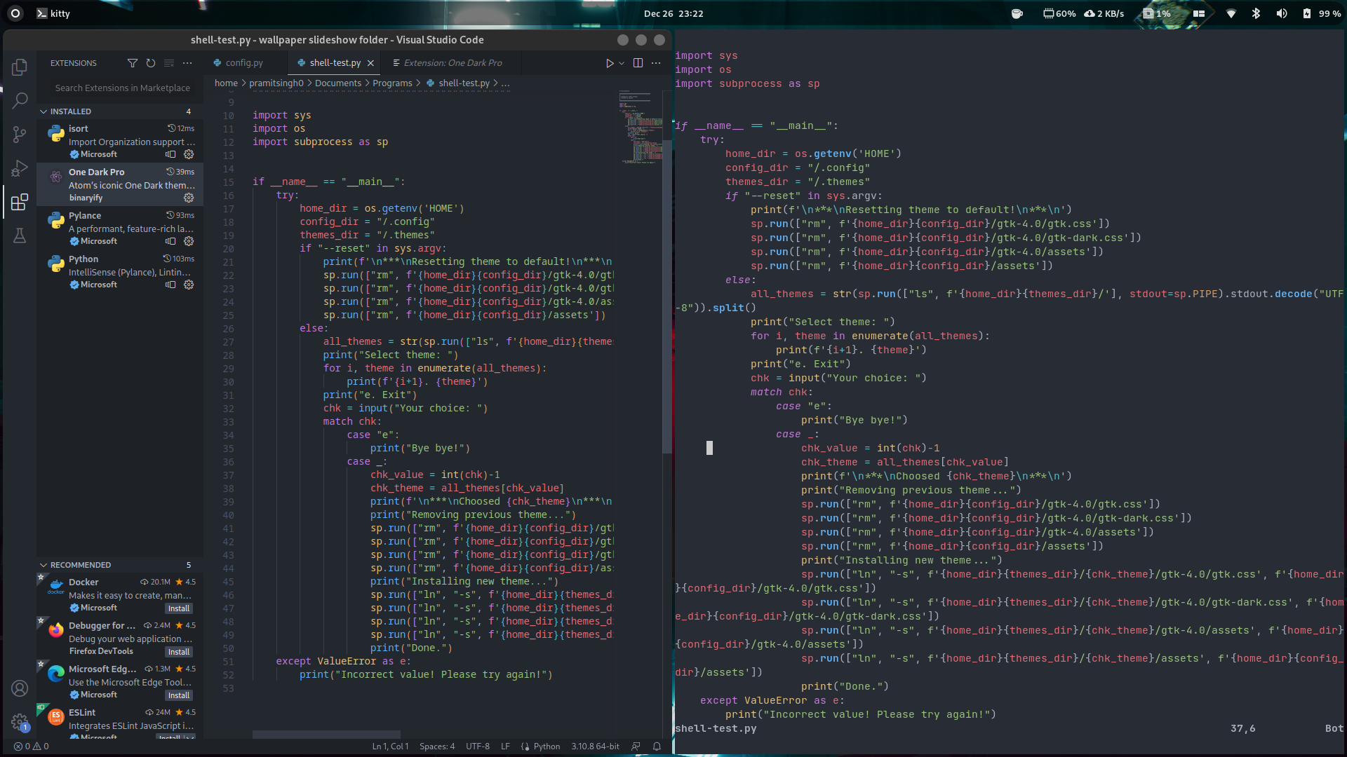 Need some help setting up the colorscheme exactly like the vscode ...