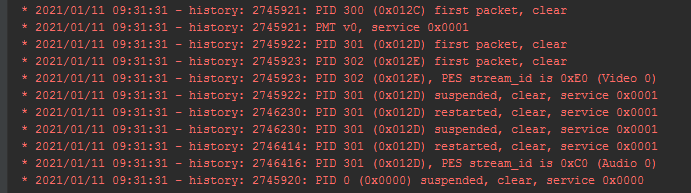 Getting each line of output log (Async Report) [Q] · Issue #709 · tsduck/tsduck · GitHub