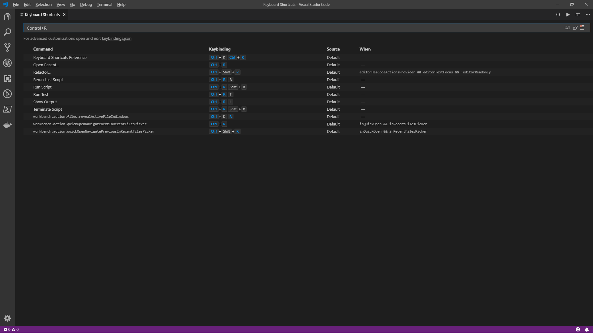 Default Single Stroke Keybinding hidden by multi-stroke with same first chord. · Issue #67758 ...