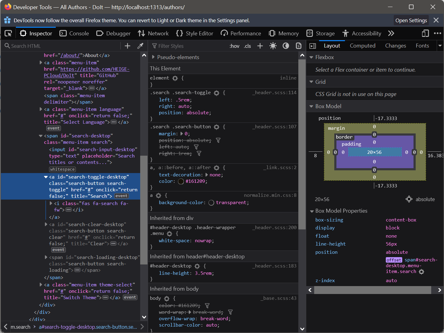 [BUG] Unexpected change of position of the search menu in transitions. · Issue #421 · HEIGE ...