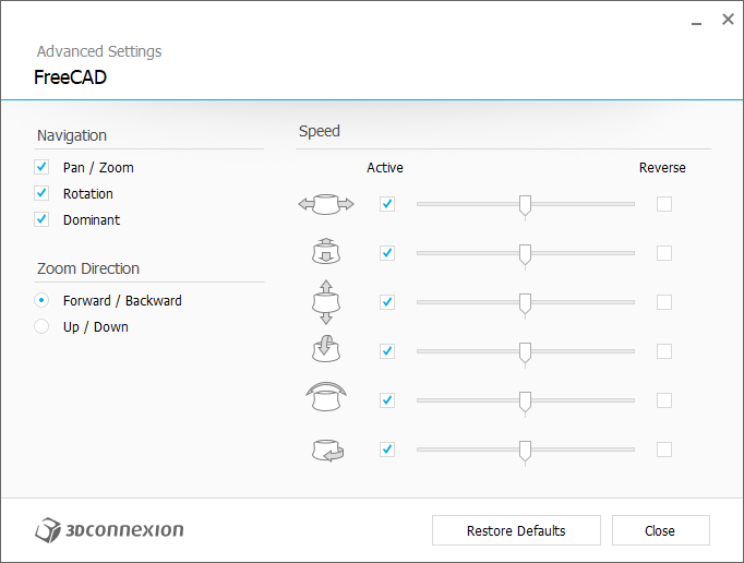Spacemouse default settings different between vanilla FreeCAD and asm3 builds · Issue #528 ...
