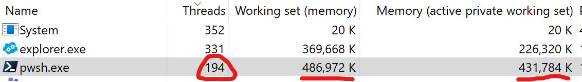 Memory+Thread leak when using WinPSCompatSession and RunspacePool · Issue #17473 · PowerShell ...
