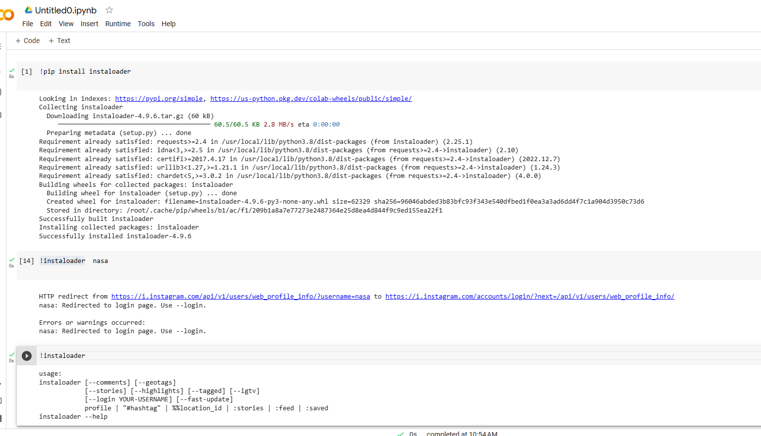 does it work in google colab? · Issue #1904 · instaloader/instaloader · GitHub