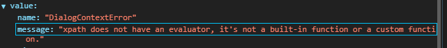 XPATH function doesn't work on Node.JS bots... · Issue #6353 ...