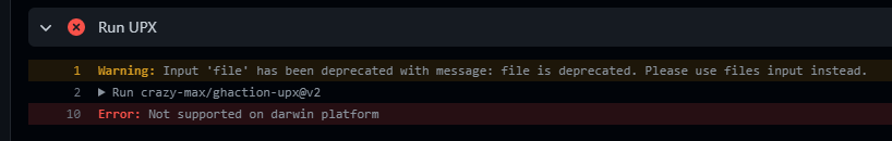 Add support for Darwin · Issue #183 · crazy-max/ghaction-upx · GitHub