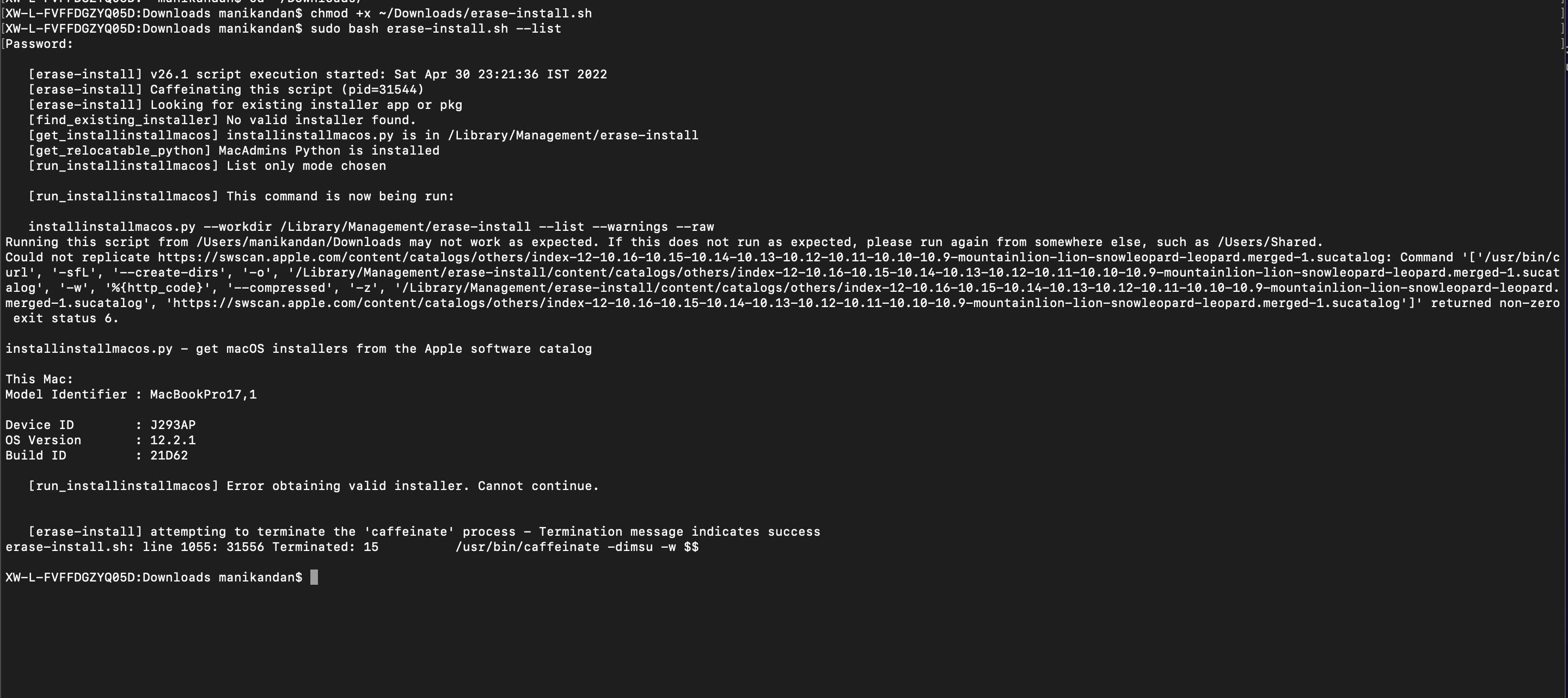script Not working · Issue #231 · grahampugh/erase-install · GitHub