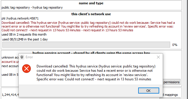 Account "Could not connect!" · Issue #913 · hydrusnetwork/hydrus · GitHub
