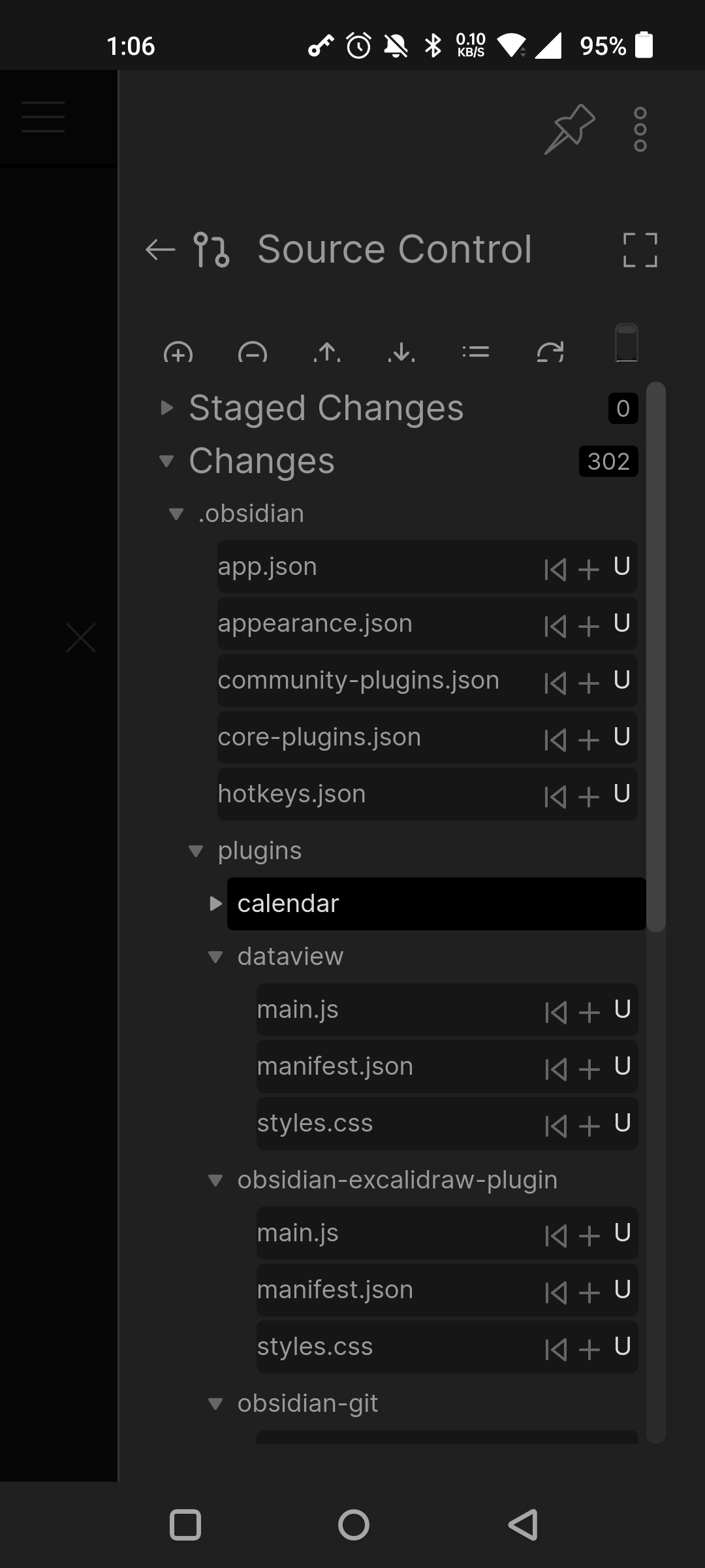 Bug Source Control View Is Broken On Mobile · Issue 298 · Denolehovobsidian Git · Github