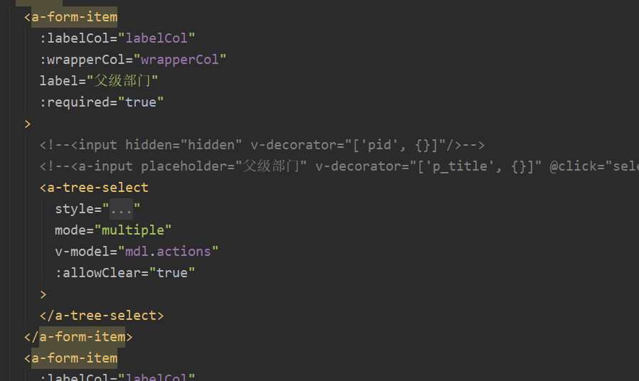 组件a-tree-select 无法使用，请问应该需要引入 · Issue #546 · vueComponent/ant-design-vue-pro · GitHub