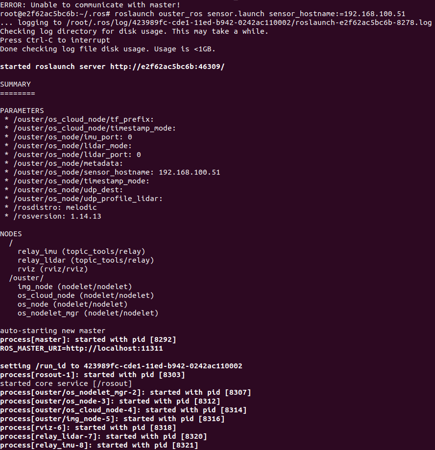 Unable To Receive Data From Os1 64 · Issue 90 · Ouster Lidar Ouster Ros · Github