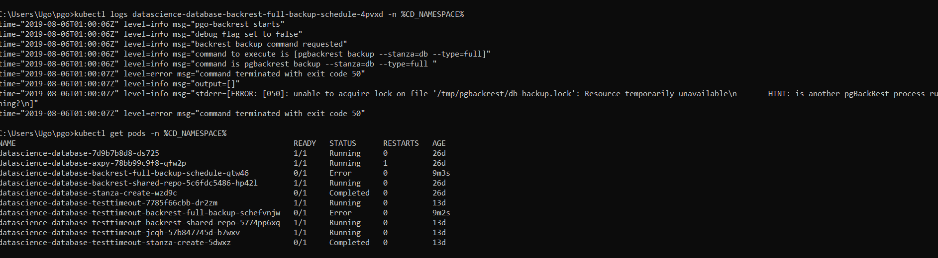 Backuprest Full Backup Pod Has Error 050 · Issue 914 · Crunchydata Postgres Operator · Github
