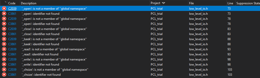 Sample PCL program build error in Visual Studio 2019 · Issue #3241 · PointCloudLibrary/pcl · GitHub
