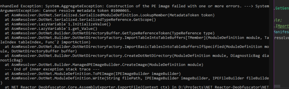 Problem importing reflection method using reference-importer/solving the metadata token · Issue ...