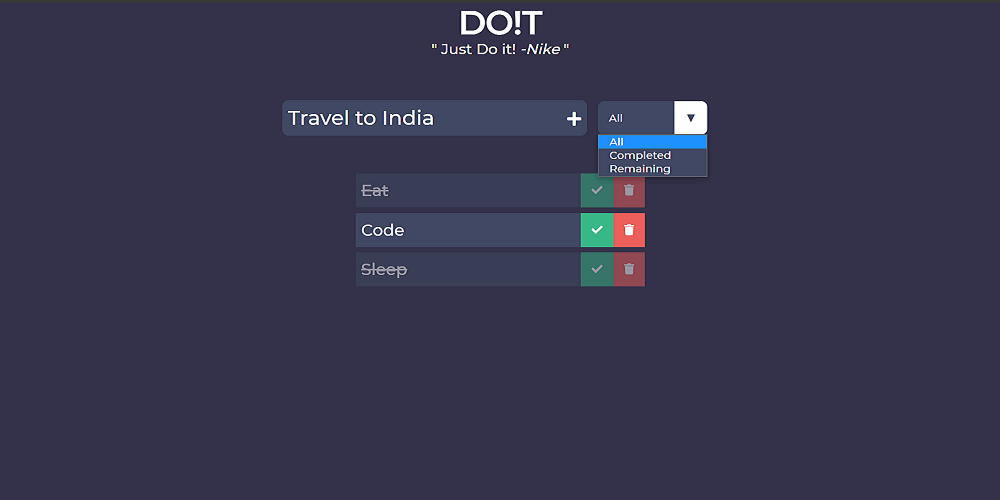 Github Theiconikdoit Dot An Easy To Use Js Based Todo List App Inspired By The Tutorial By