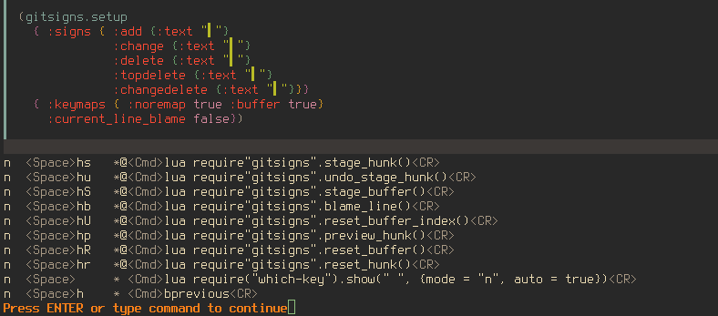 Append key mapping to defaults like the signs · Issue #155 · lewis6991/gitsigns.nvim · GitHub