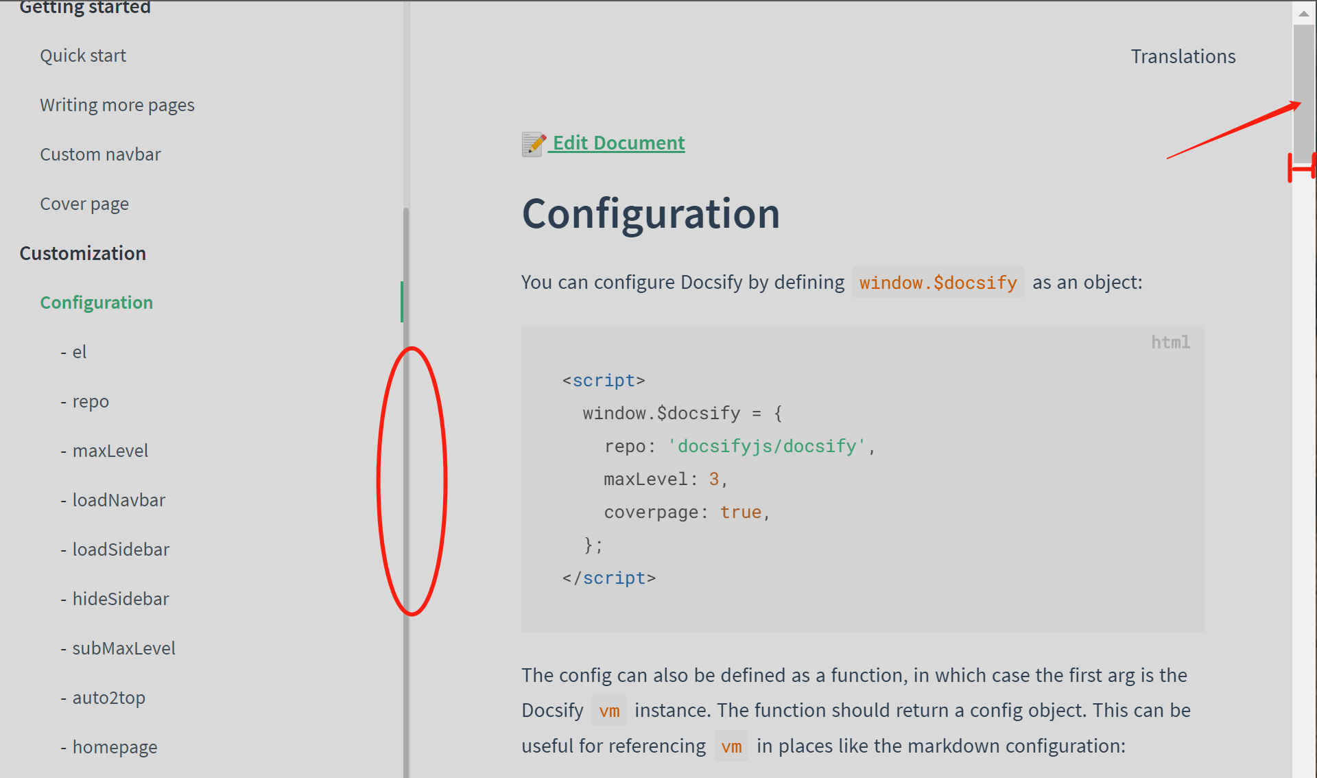 how to hide the scroll bar · Issue #1245 · docsifyjs/docsify · GitHub