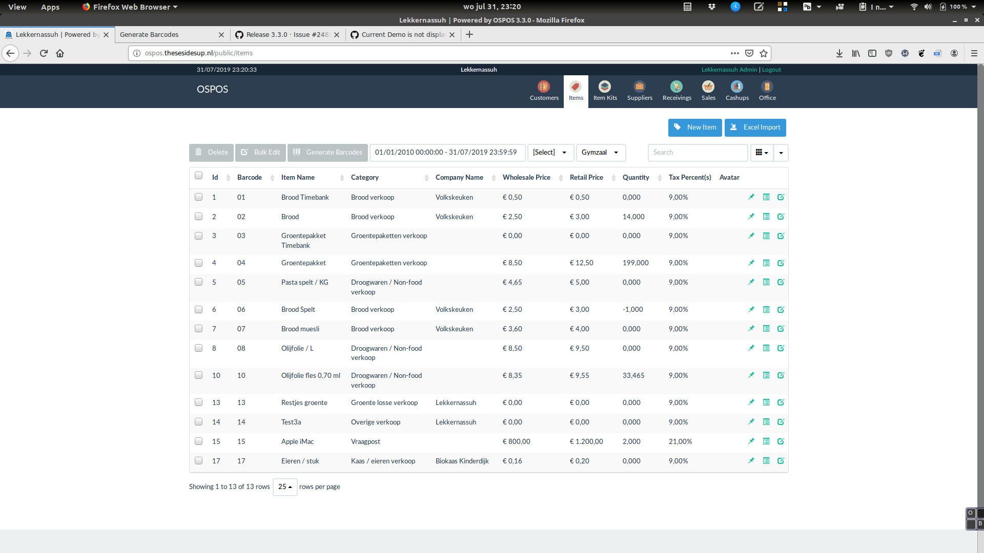 Release 3.3.0 · Issue #2485 · opensourcepos/opensourcepos · GitHub