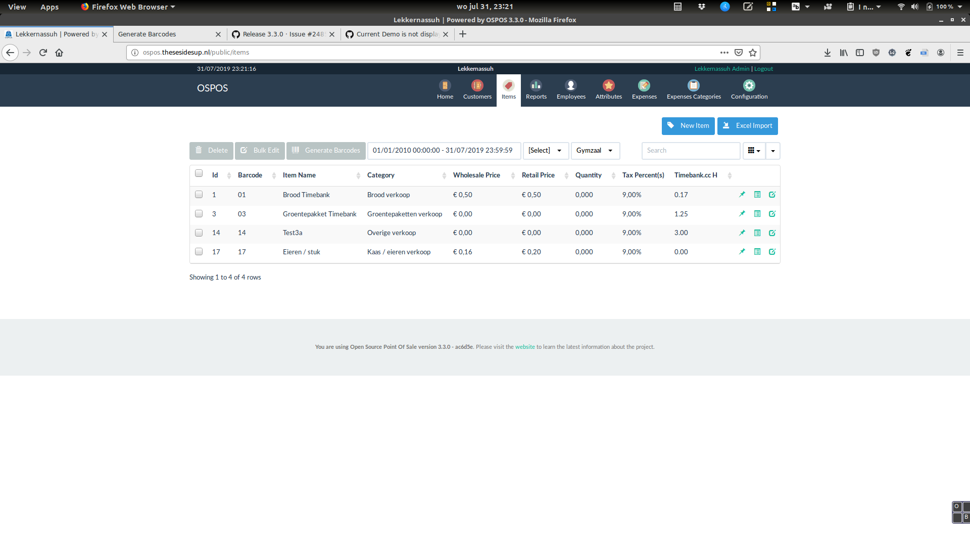 Release 3.3.0 · Issue #2485 · opensourcepos/opensourcepos · GitHub