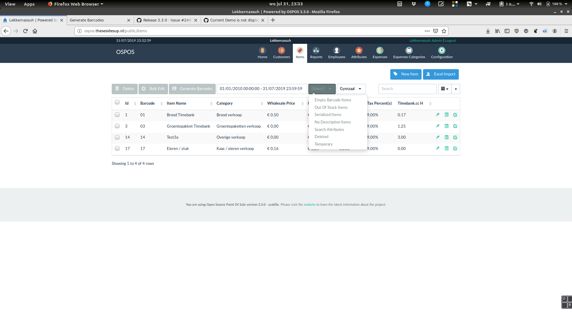Release 3.3.0 · Issue #2485 · opensourcepos/opensourcepos · GitHub