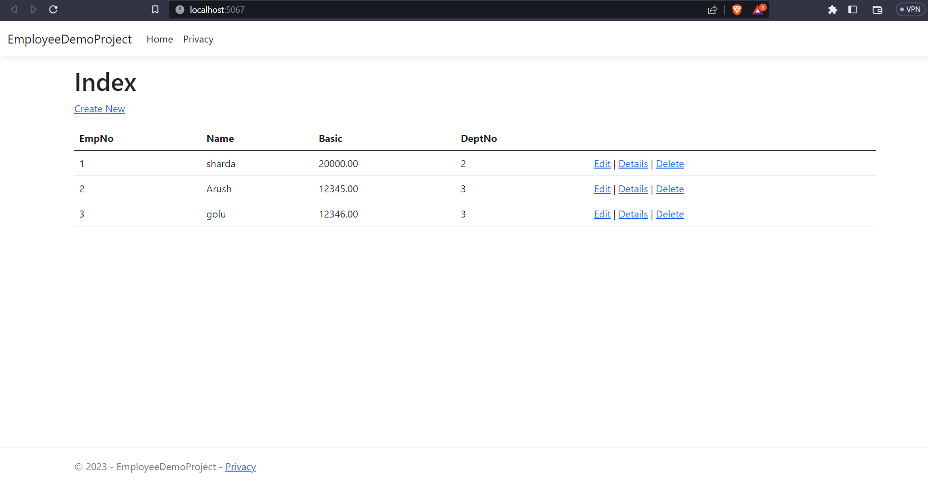 GitHub - shardapatil/EmployeeProject: CRUD operation Done on Employee Class using C# .Net core ...