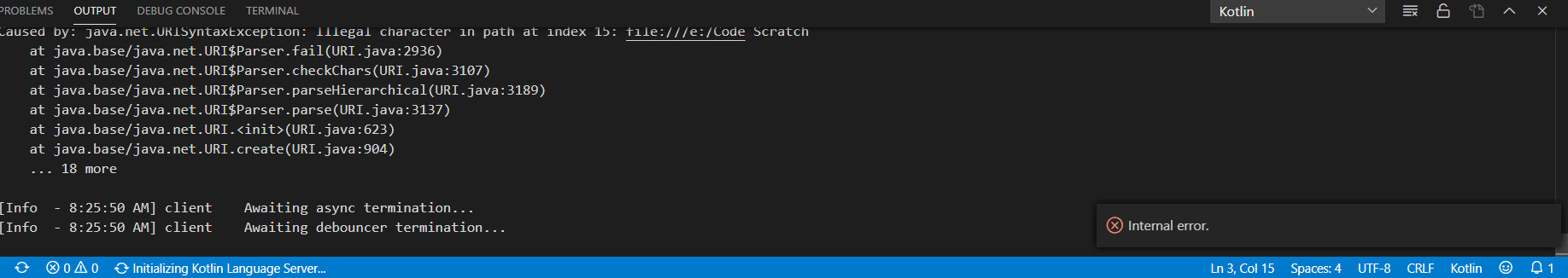 Always Stuck At Initializing Kotlin Language Server · Issue 180 · Fwcd Kotlin Language Server