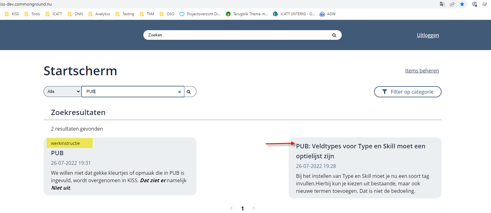 Nieuws / werkinstructies: bij zoeken vind je ook berichten zónder Type · Issue #212 ...