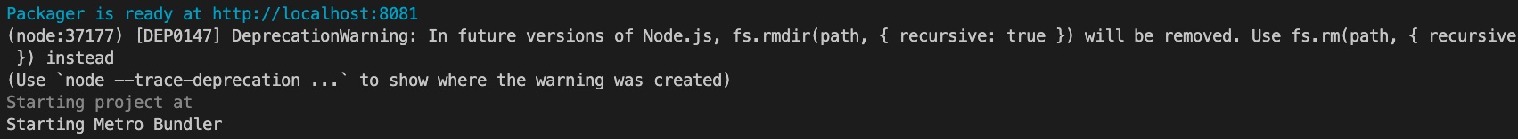 expo shows `DeprecationWarning` upon starting the local server (node 16 and up) · Issue #14094 ...
