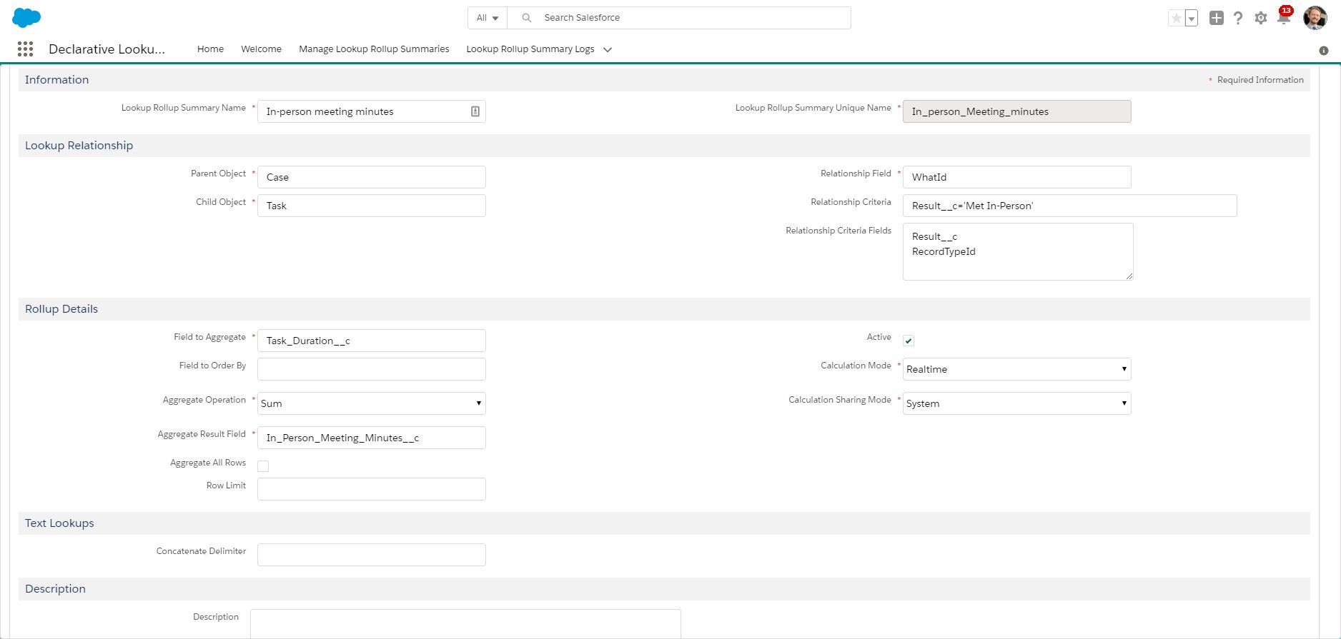 Rollup Summary On Case With A Sum Of A Custom Field On Task Not Working · Issue 842 · Sfdo