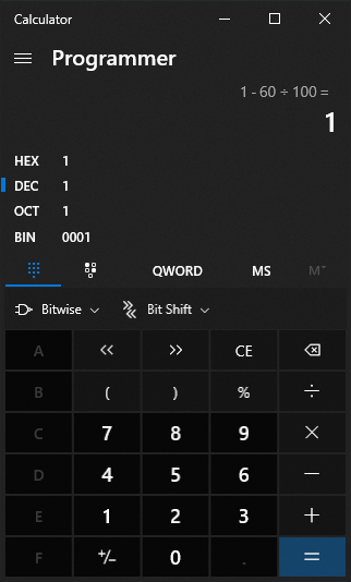 Order of operations is wrong in Standard and Programmer mode · Issue ...