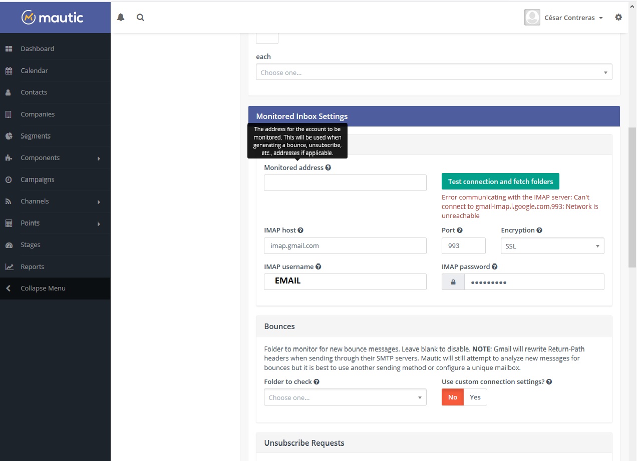 Gmail - Monitored Inbox Settings · Issue #7697 · mautic/mautic · GitHub