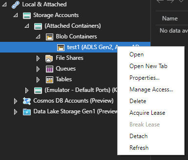 Gen2 Quick Access · Issue #2361 · microsoft/AzureStorageExplorer · GitHub