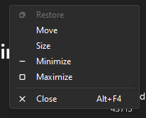Make Always On Top an option when right clicking on the top of windows ...