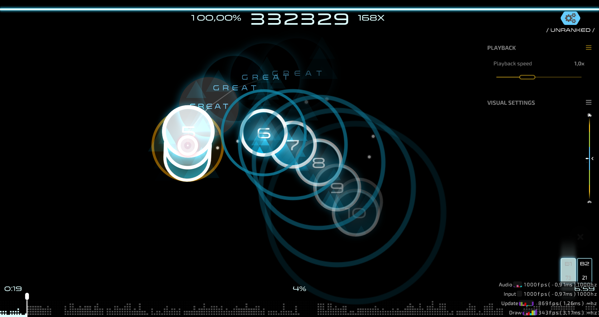 The circles in every level are the same size instead of varied by ...