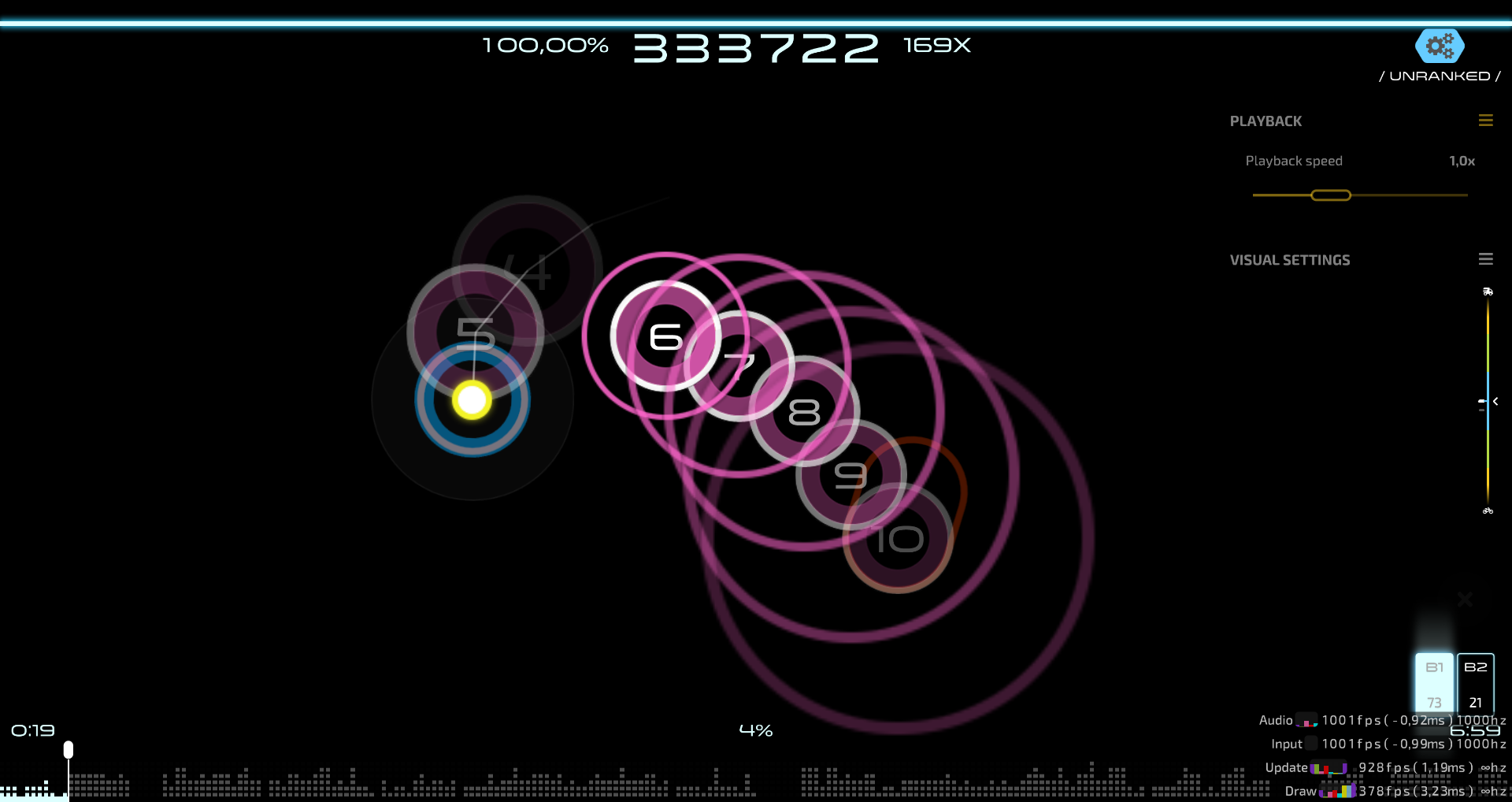 The circles in every level are the same size instead of varied by ...