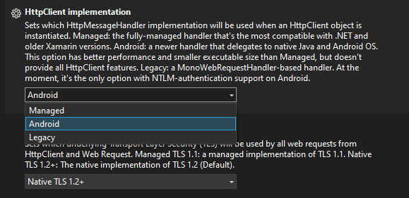 Exception In Sslstreamauthenticateasclient In Net60 Android Project Works In Xamarinandroid