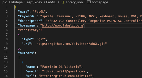 Unable to include "fabgl.h" in platformio project · Issue #242 · fdivitto/FabGL · GitHub